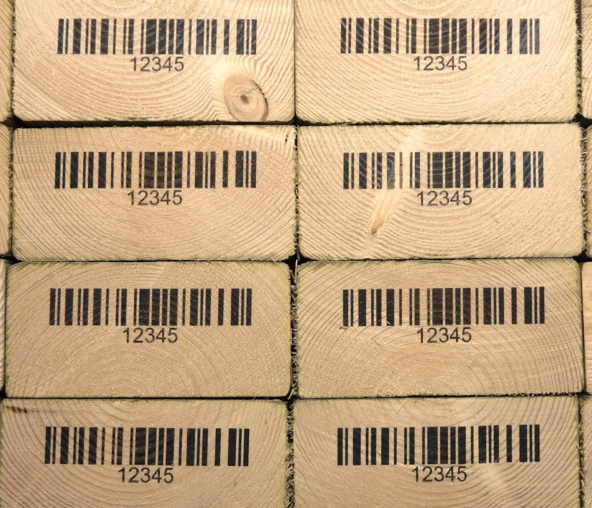 Barcode Marking on Timber - Timbermark